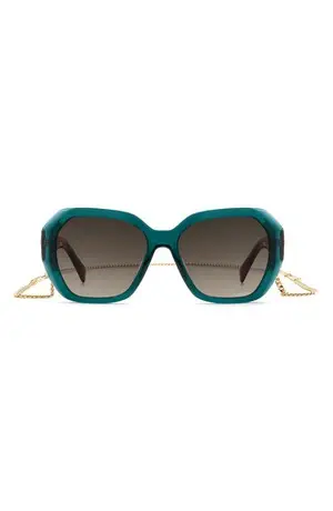 Missoni 55mm Geometric Sunglasses - Teal/brown Sf