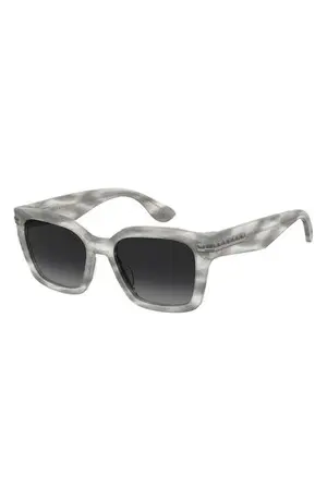STUART WEITZMAN 54mm Gradient Polarized Square Sunglasses - Grey Havana/dark Grey Sf