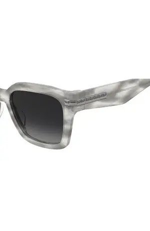 STUART WEITZMAN 54mm Gradient Polarized Square Sunglasses - Grey Havana/dark Grey Sf