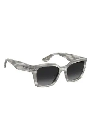 STUART WEITZMAN 54mm Gradient Polarized Square Sunglasses - Grey Havana/dark Grey Sf
