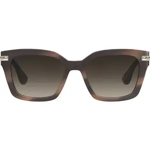 STUART WEITZMAN 54mm Gradient Polarized Square Sunglasses - Havana Brown/brown Sf