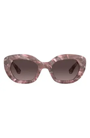 STUART WEITZMAN 51mm Butterfly Sunglasses - Brown Pink Havana/pink Ds