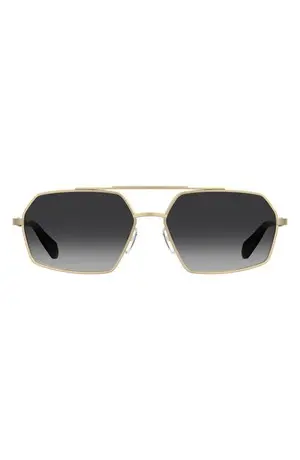 Moschino 60mm Square Sunglasses - Rose Gold/dark Grey Sf