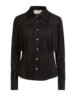 KAOS Fringed Overshirt - Black