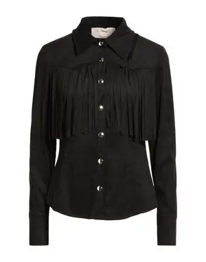 KAOS Fringed Overshirt - Black