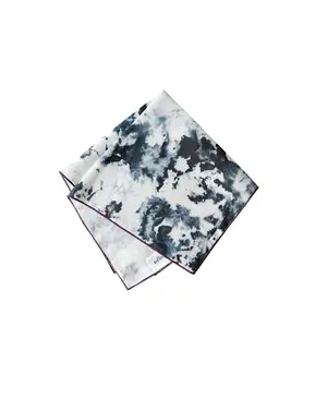 GOLDIE HOME Table Napkin, Set Of 4 - Grey Marble - Plum Trim