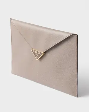 Prada Saffiano Leather Envelope Clutch