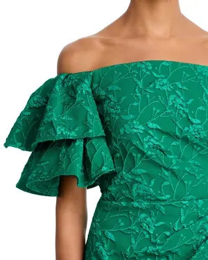 Eliza J Off-the-shoulder Midi Dress