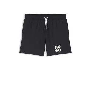 Hugo Printed Quick-dry Swim Short - Black