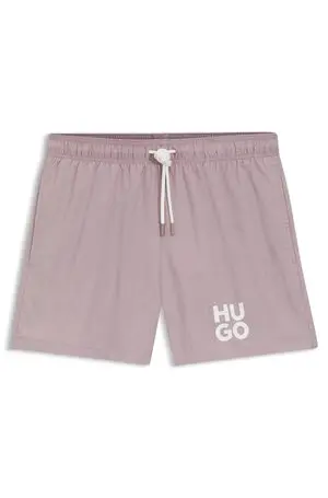 Hugo Printed Quick-Dry Swim Short Light Pink
