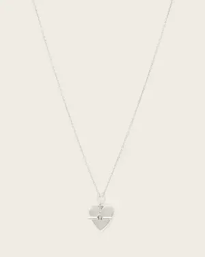 ALLSAINTS Lia Heart Pendant Necklace - Silver