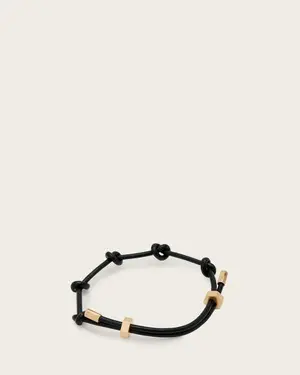 ALLSAINTS Laio Leather Bracelet - Warm Brass