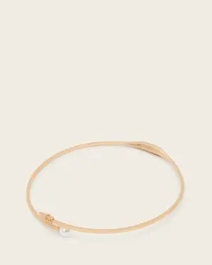 ALLSAINTS Hazel Hinge Necklace - Warm Brass