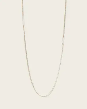 ALLSAINTS April Wrap Necklace - Warm Silver/brass