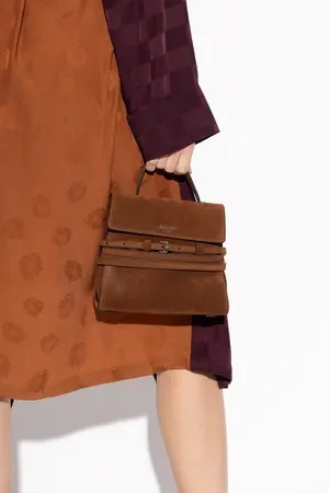 Moschino Suede Handbag - Brown