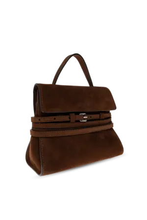 Moschino Suede Handbag - Brown