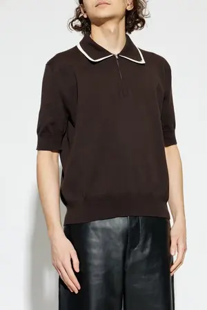 JIL SANDER Cotton Polo - Brown