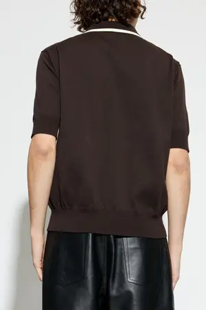 JIL SANDER Cotton Polo - Brown