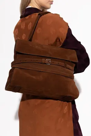 Moschino Suede Handbag - Brown