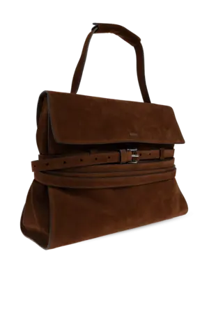 Moschino Suede Handbag - Brown