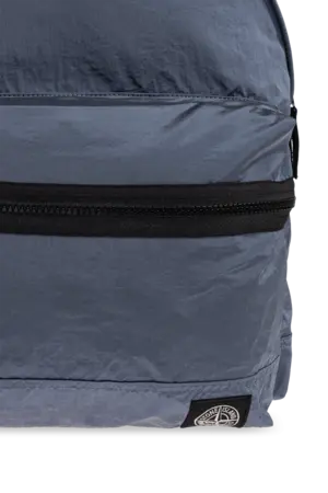Stone Island Backpack With Logo Patch - Blue