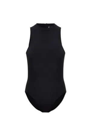 Vetements Bodysuit With Embroidered Logo - Black