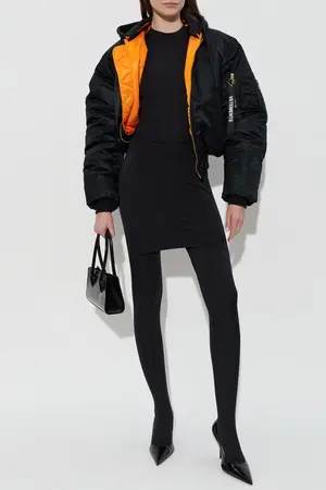 Vetements Bodysuit With Embroidered Logo - Black