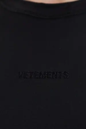 Vetements Bodysuit With Embroidered Logo - Black