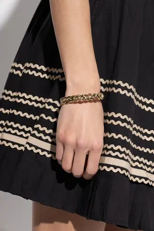 COACH Brass Panzer Weave Link Bracelet