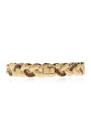 COACH Brass Panzer Weave Link Bracelet