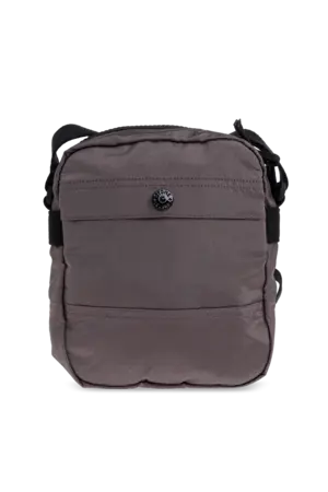 Stone Island Shoulder Bag With Logo Patch - Grey