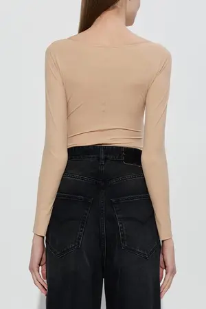 Vetements Long-sleeved Bodysuit - Beige