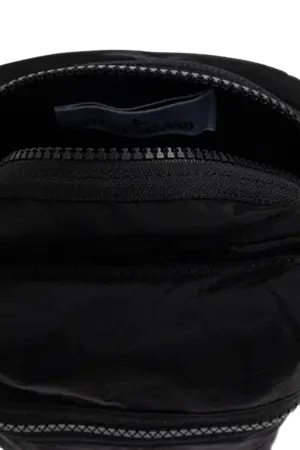 Stone Island Shoulder Bag With Logo Patch - Black