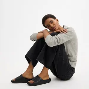 COACH OUTLET Signature Bay Slides - Black