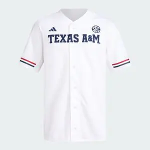 Adidas Texas A&m Full-button Jersey