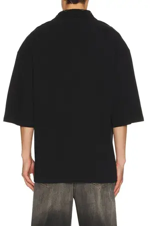 Amiri Stud Collar Oversized Polo