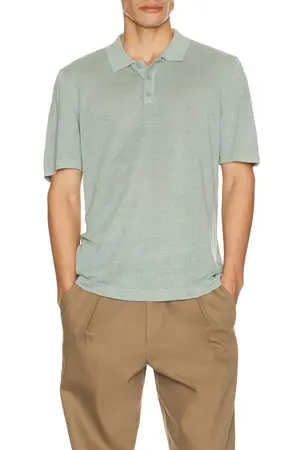 Onia Linen Sweater Polo