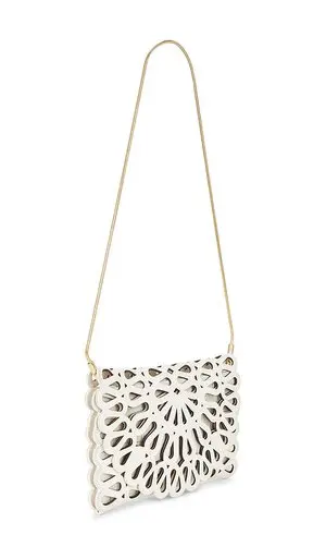 Simkhai Mccall Laser Cut Clutch - Cream