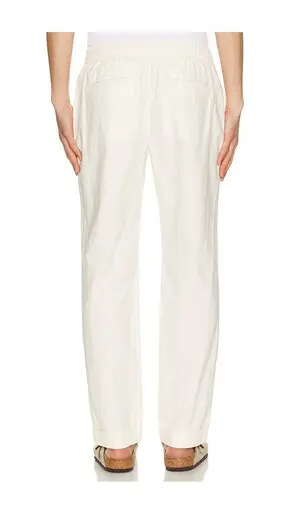 Onia Linen Cotton Stretch Cuff Pant