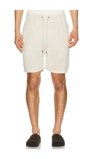 Onia Air Linen Pull-on Cargo Shorts - Stone