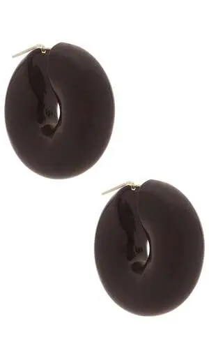 UNCOMMON MATTERS Stratus Hoop Earrings - Dark Brown