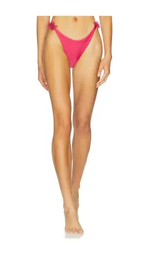 PatBO Sunstone Lace Bikini Bottom - Dark Pink