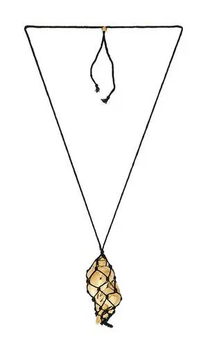 HEAVEN MAYHEM Sterling Seashell Pendant Necklace - Black & Gold
