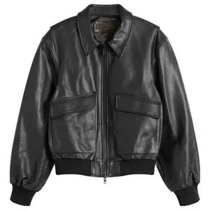 NOTHING WRITTEN Classic Leather Flight Jacket