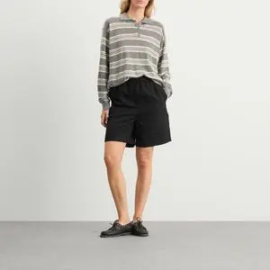 NOTHING WRITTEN Cotton-linen Blend Shorts