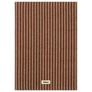 TEKLA Organic Terry Bath Mat - Rust Stripes
