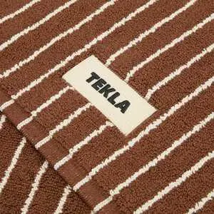 TEKLA Organic Terry Bath Mat - Rust Stripes