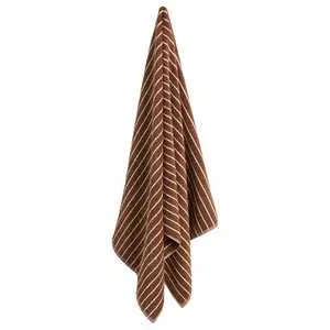TEKLA Organic Terry Bath Towel - Rust Stripes