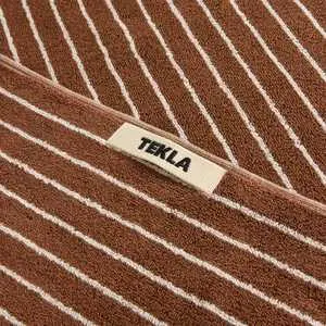 TEKLA Organic Terry Bath Towel - Rust Stripes