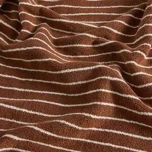 TEKLA Organic Terry Bath Towel - Rust Stripes